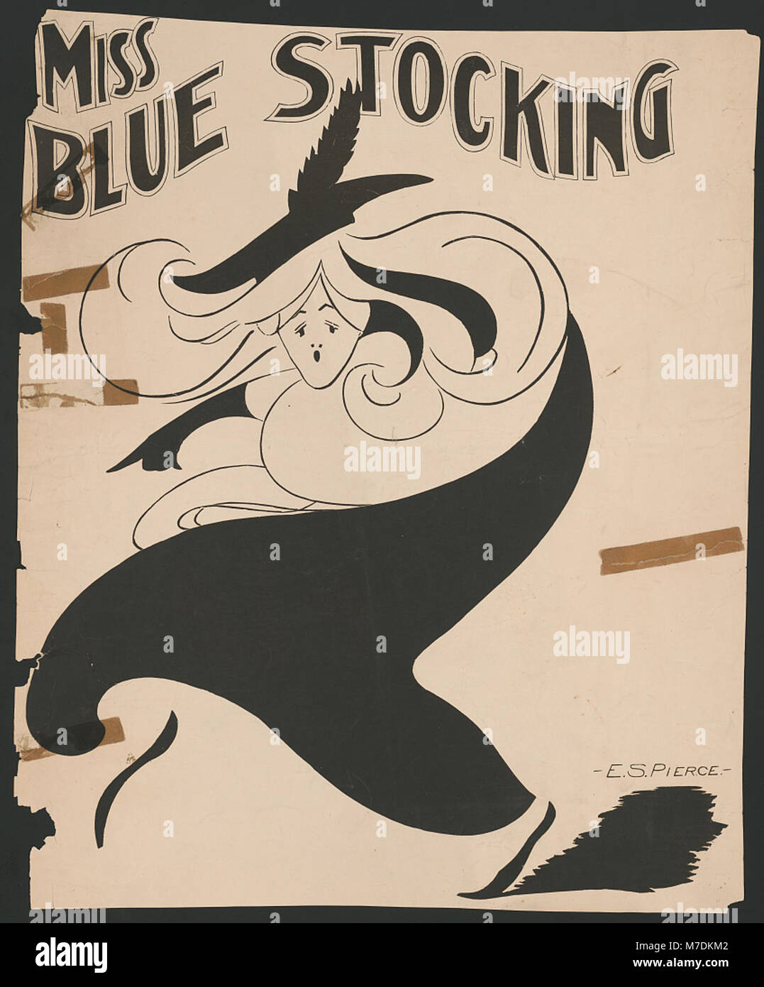 Miss Blue Stocking is an image of a woman dressed in traditional 19th ...
