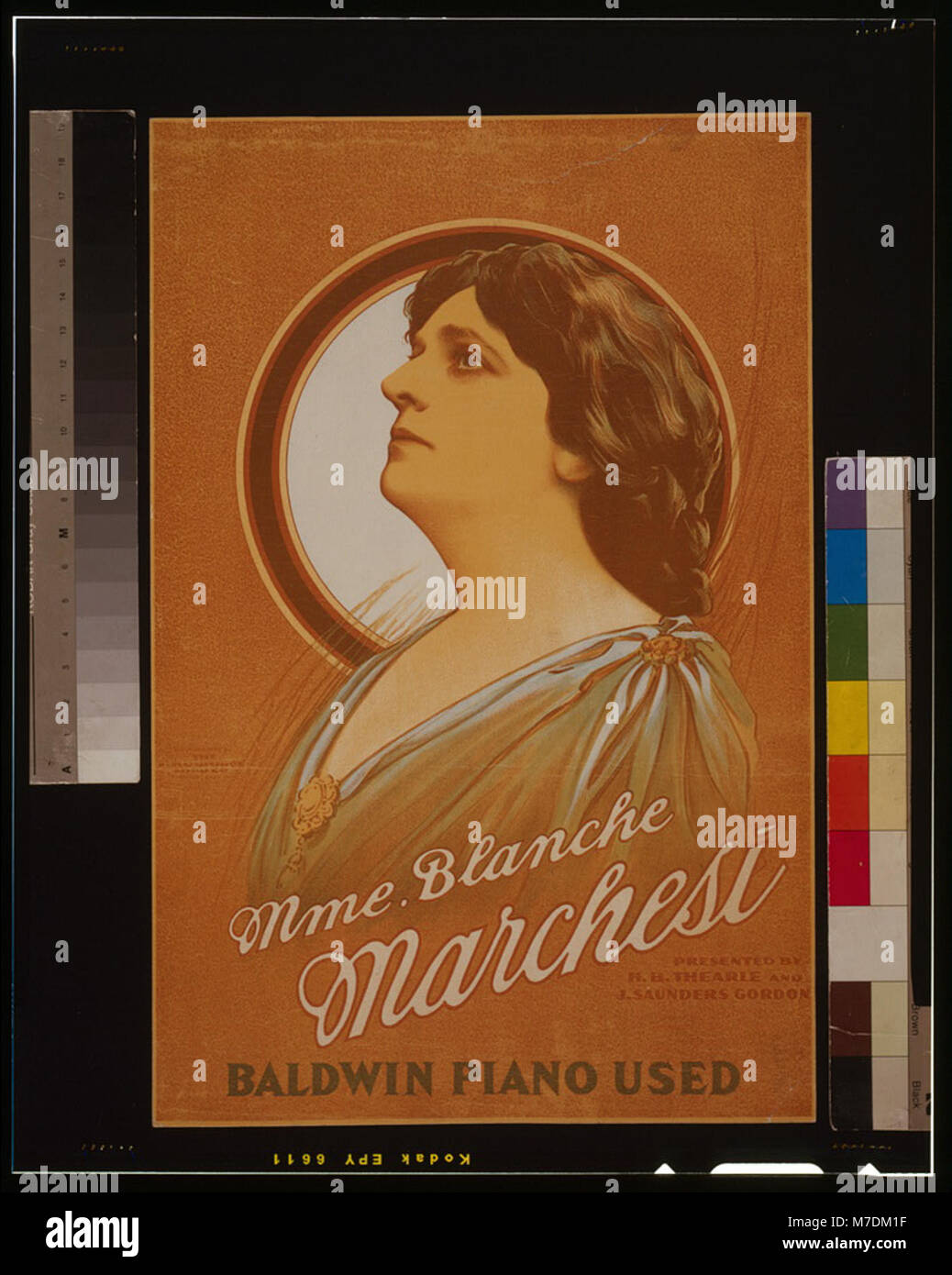 A portrait of Mme. Blanche Marchesi, a renowned opera singer, presented ...