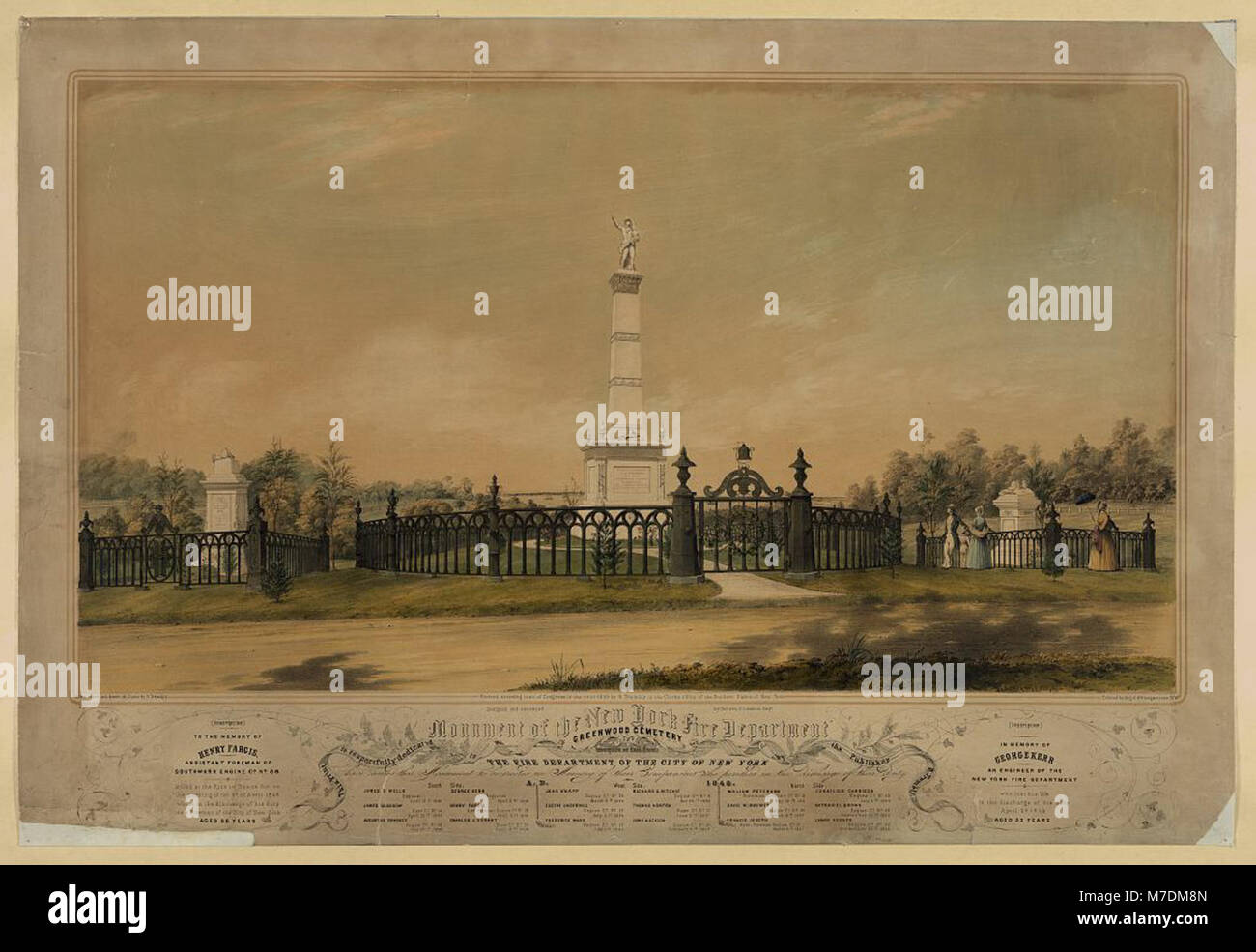 This monument honors the New York Fire Department, celebrating the ...