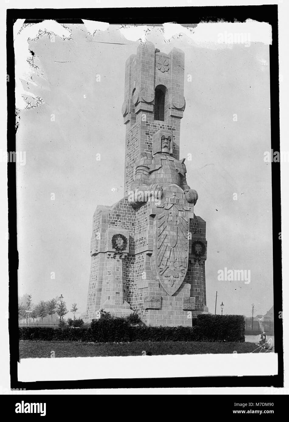 The Monument to Bismarck in Cologne, Germany, stands as a symbol of the ...