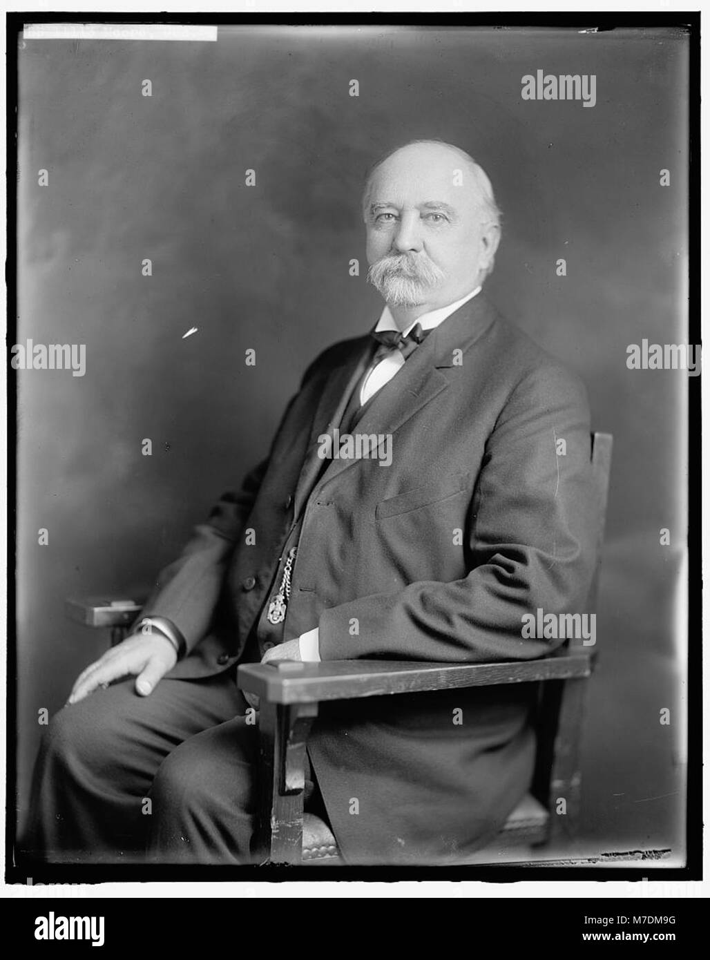 This image features George F. Moore, a historical figure likely ...