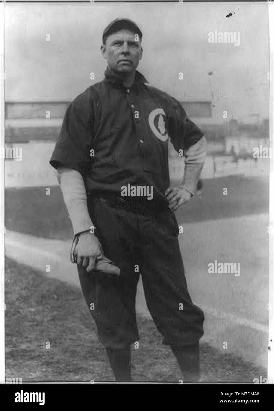 A portrait of Mordecai 'Three Finger' Brown, a notable pitcher for the ...