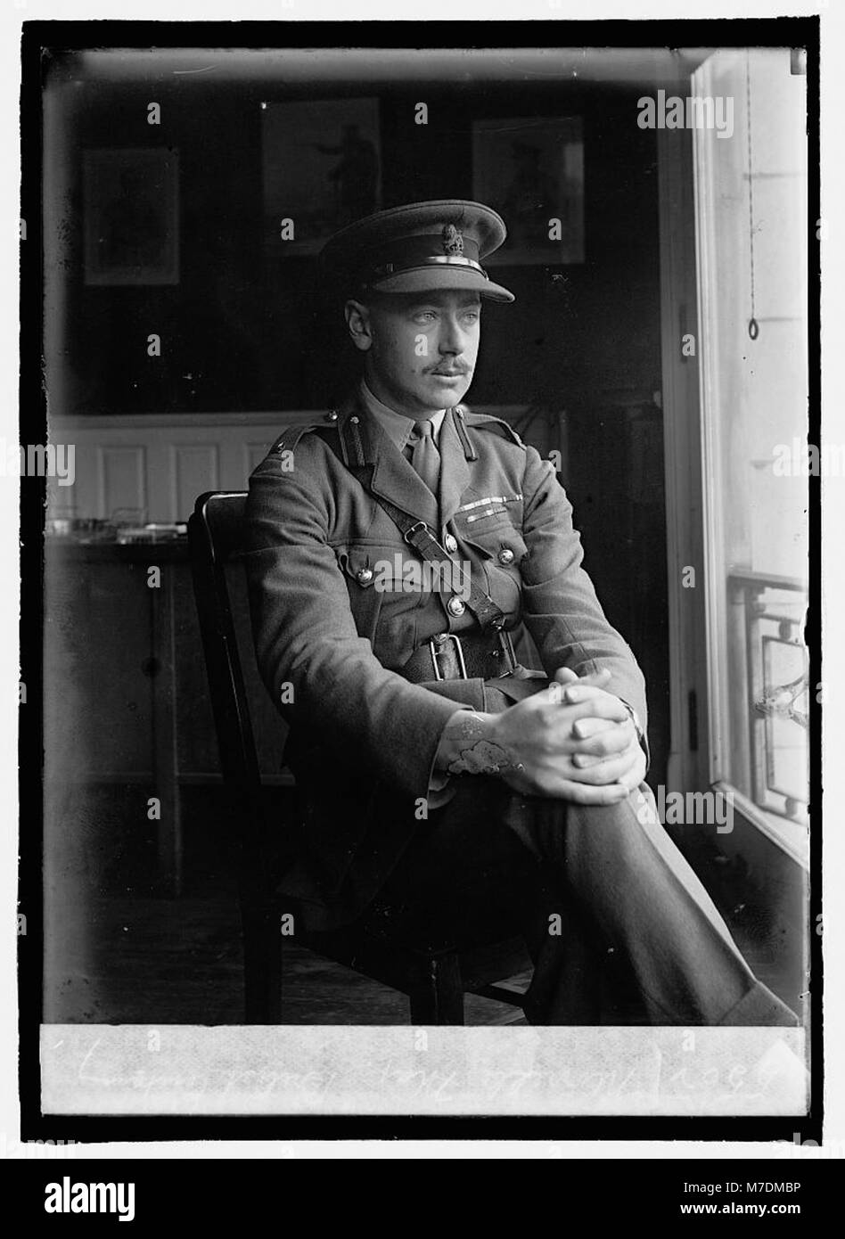A portrait of Major Morrelle, a British military officer, taken at the ...