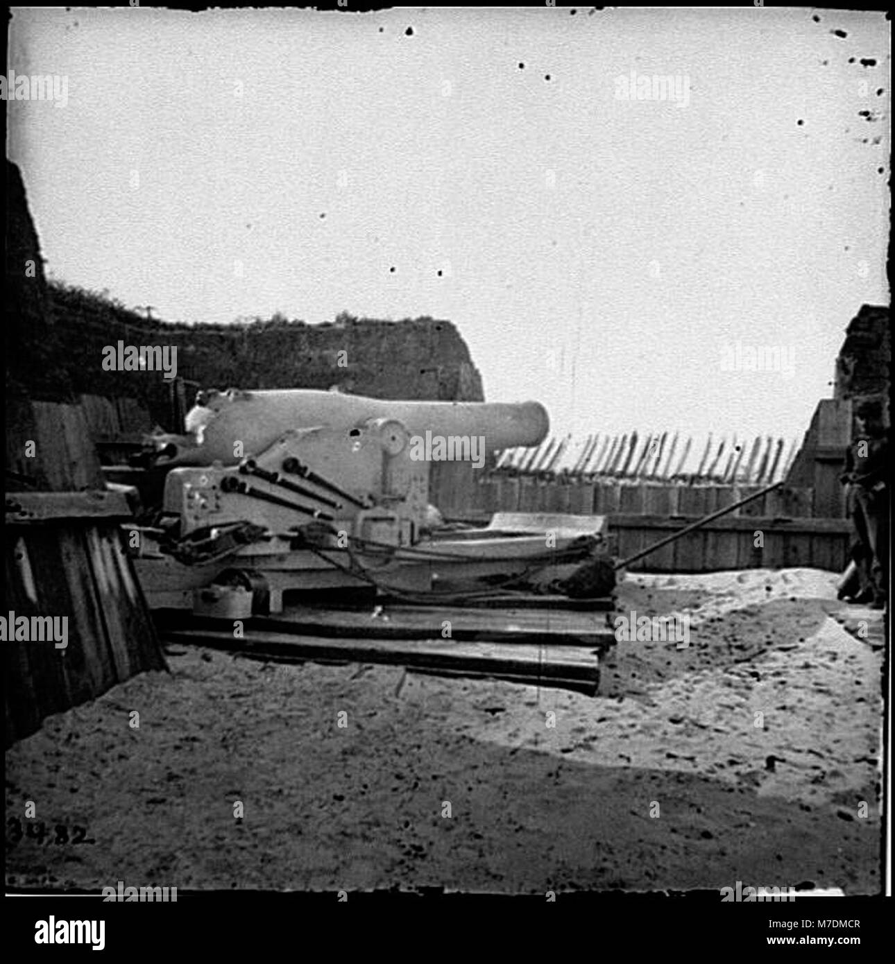 An interior view of Fort Putnam on Morris Island, South Carolina ...