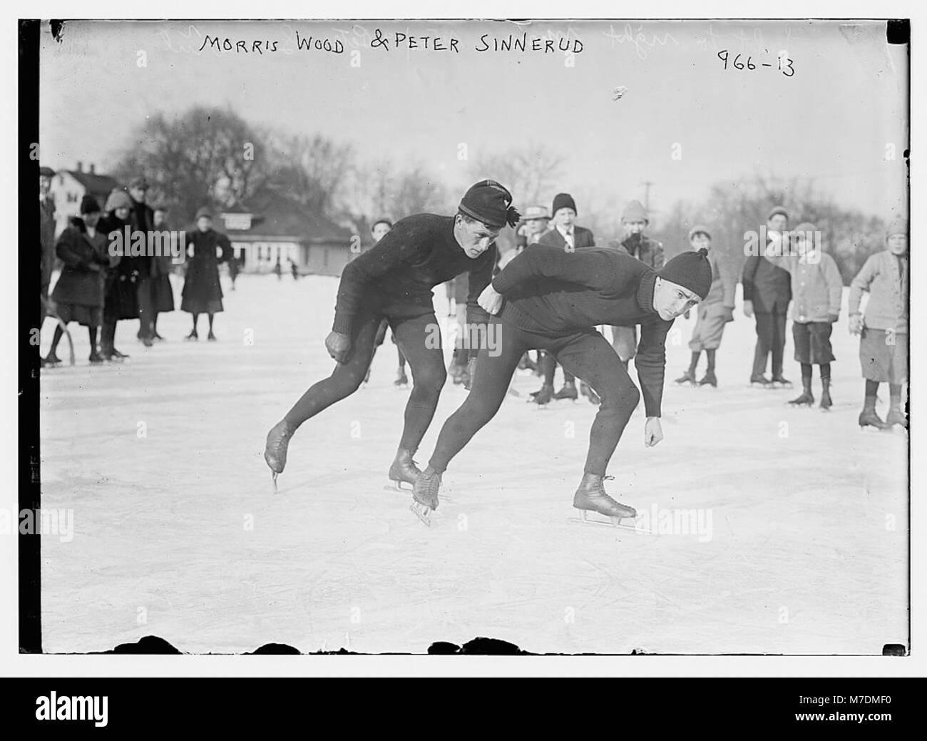 Morris Wood and Peter Sinnerud are captured ice-skating in this early ...