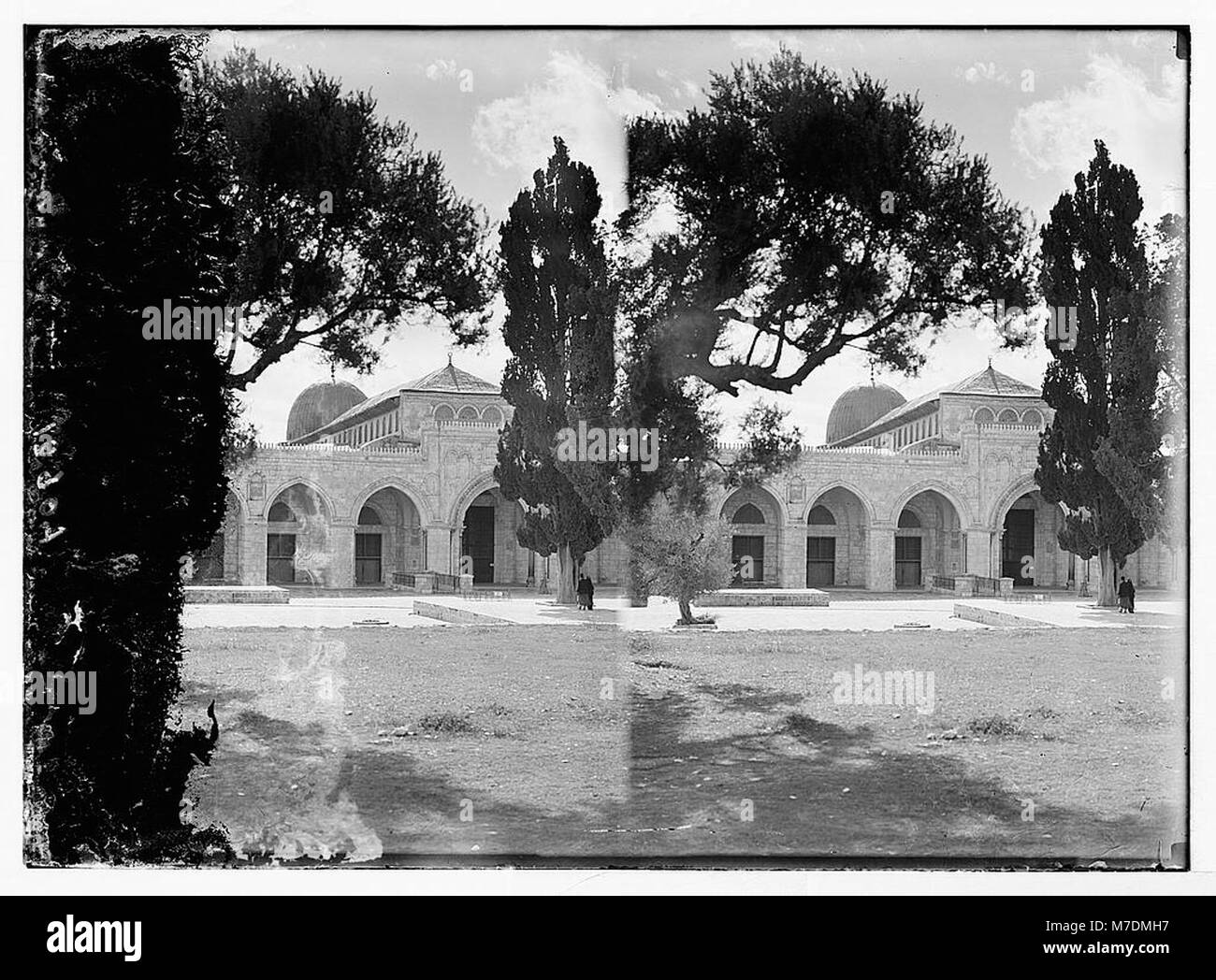 A historic photograph of the Mosque el-Aksa, also known as Al-Aqsa ...