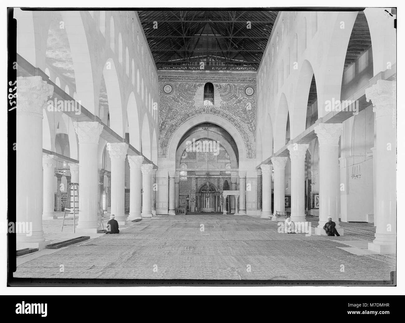 Mosque el Aksa (i.e., al-Aqsa) interior, main aisle LOC matpc.14658 ...
