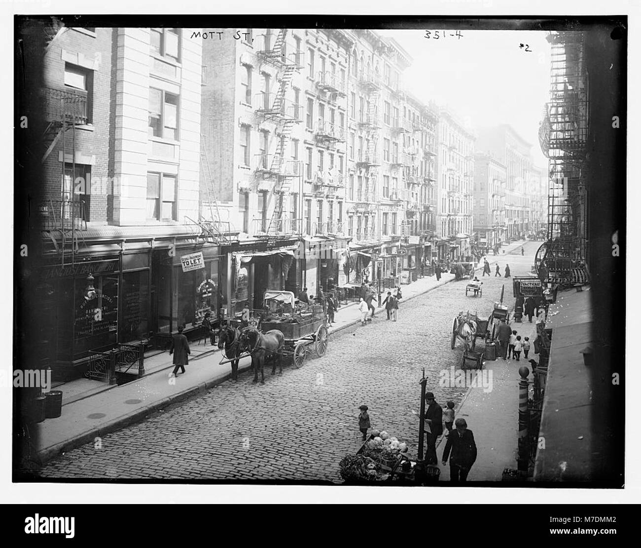 Photograph of Mott Street in New York City, showcasing the vibrant ...
