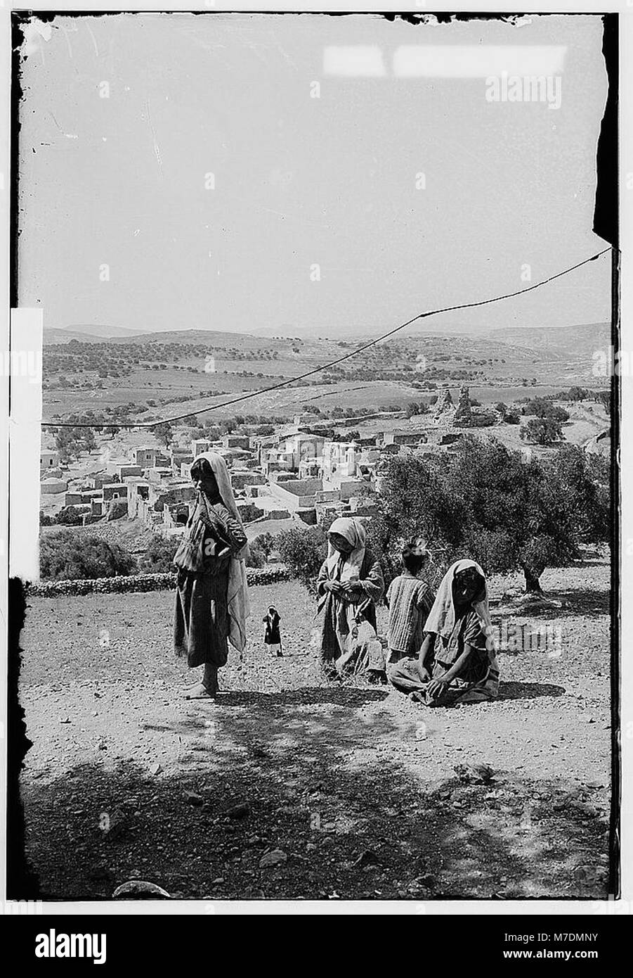 A view from the slopes of the Mount of Olives, showing Bethany and ...