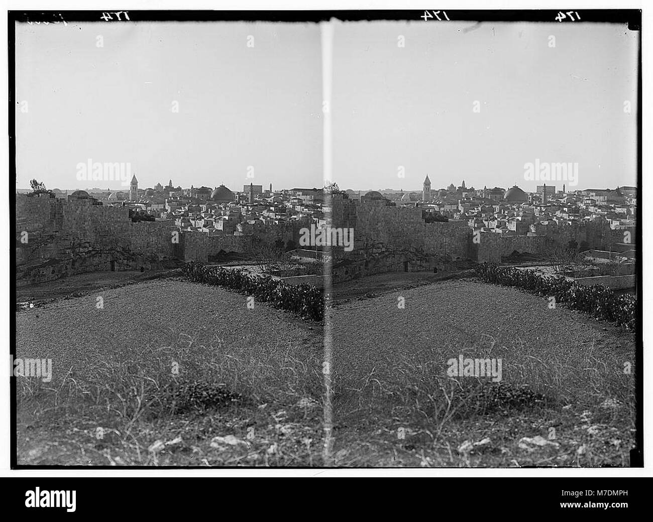 A view of the Mount of Olives and Bethany in Jerusalem, photographed ...