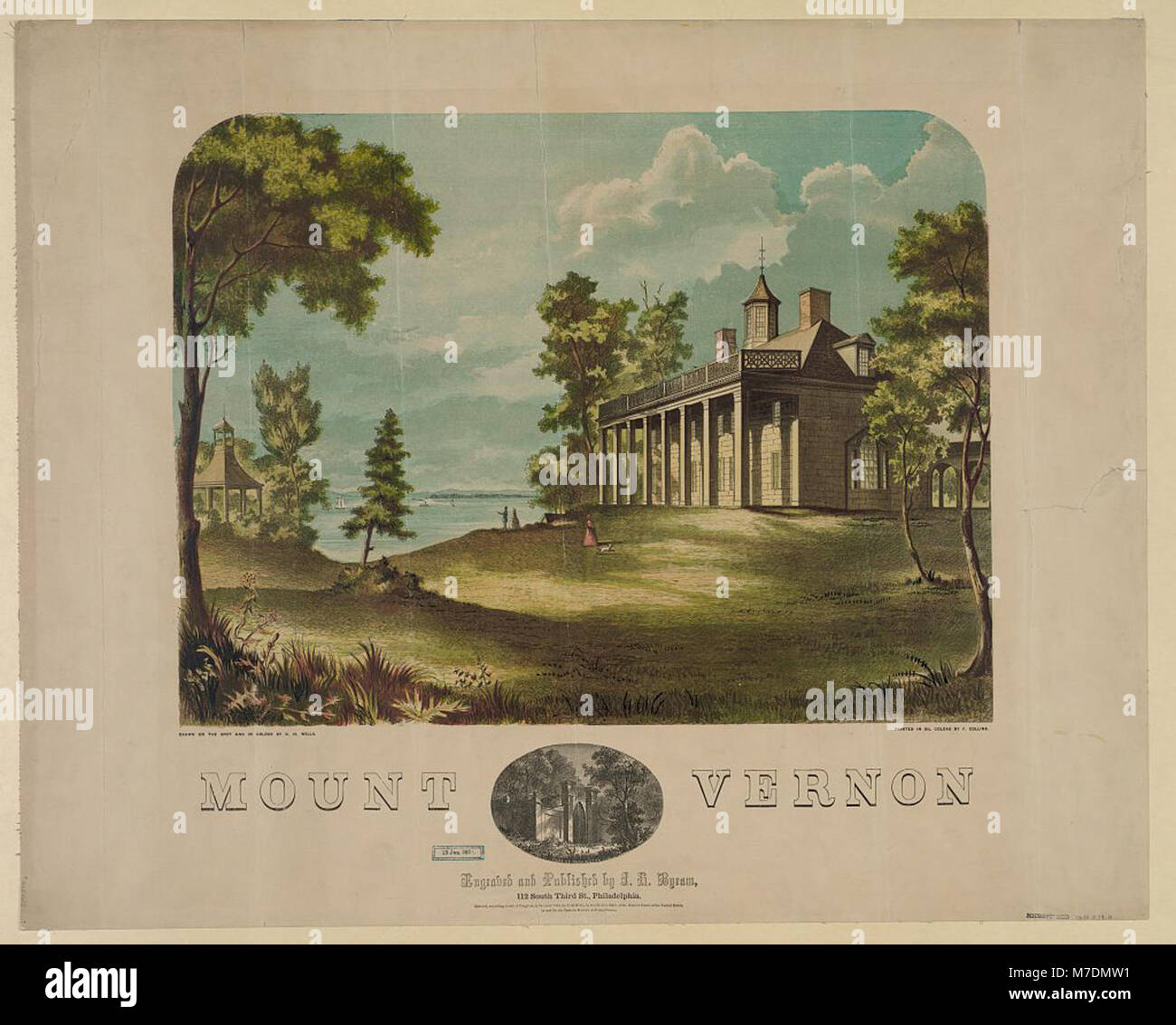 A photograph of Mount Vernon, George Washington's plantation home ...