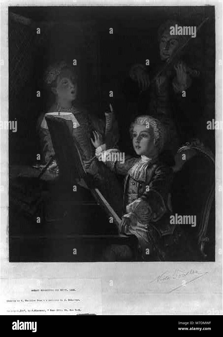 This image captures Wolfgang Amadeus Mozart during a rehearsal of his ...