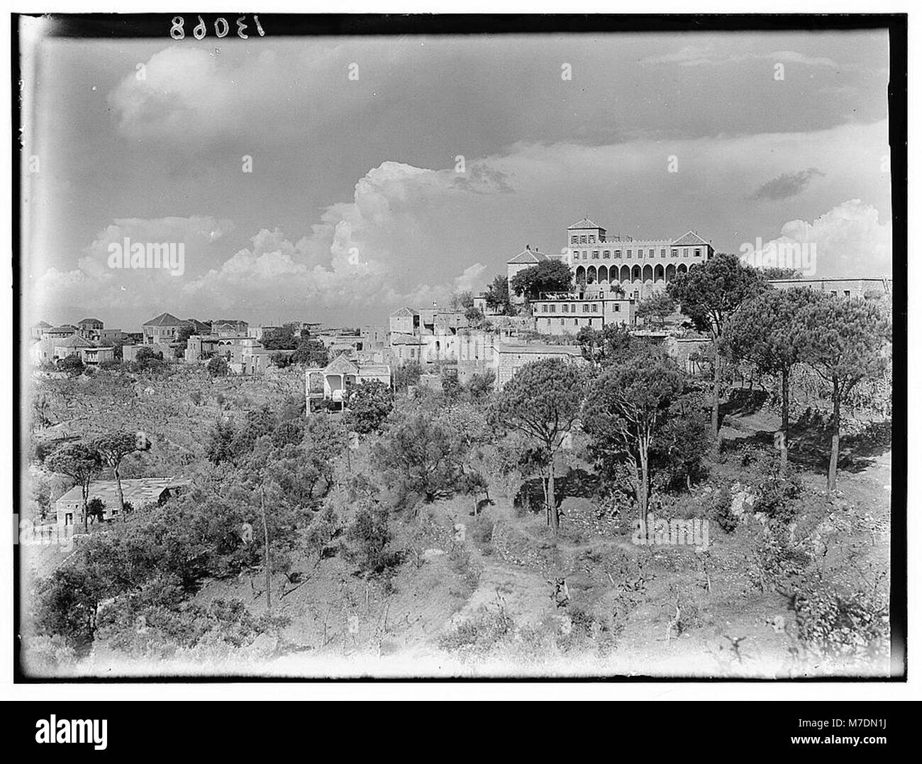 A general view of Mr. Oliver's school in Ras-el-Matn, showing the ...