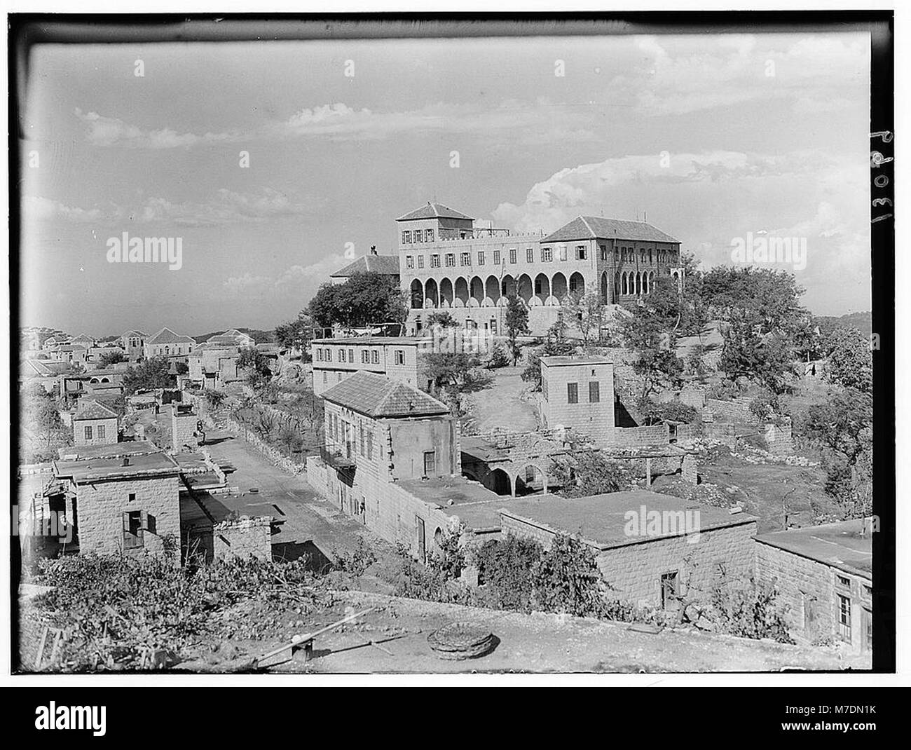 The image shows Mr. Oliver's school in Ras-el-Matn, Lebanon, along with ...