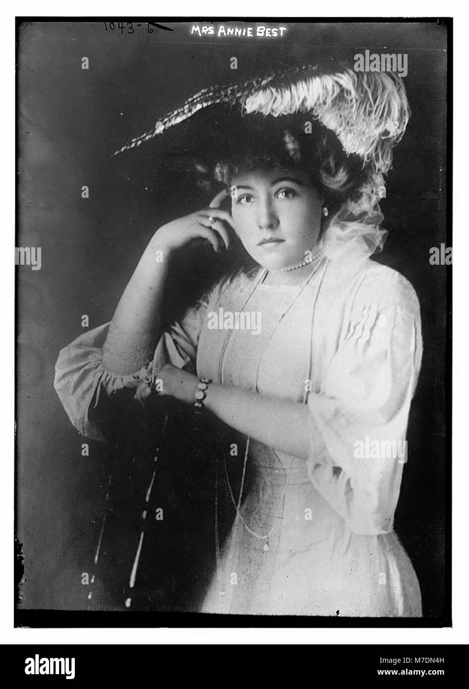 A portrait of Mrs. Annie Best, a prominent historical figure whose ...