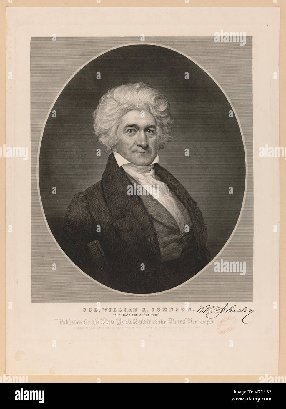 A portrait of Colonel William R. Johnson, known as 'The Napoleon of the ...