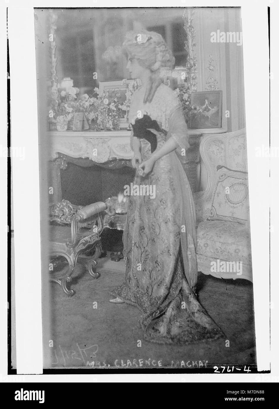 A portrait of Mrs. Clarence Mackay, capturing her elegance and social ...