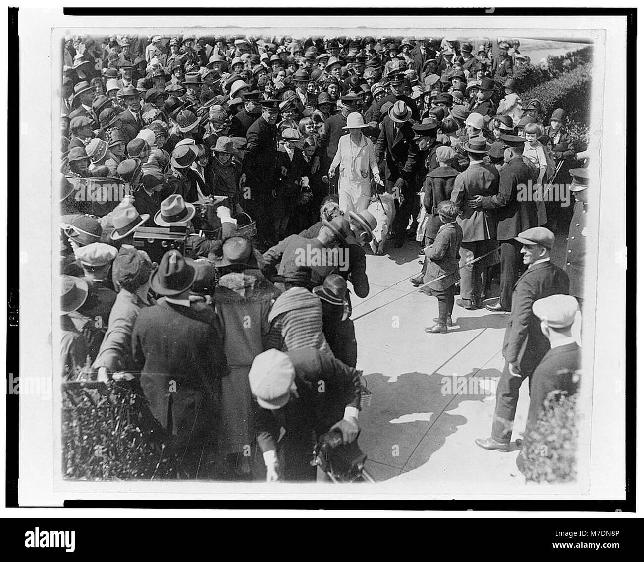 This photograph captures Mrs. Coolidge, wife of President Calvin ...