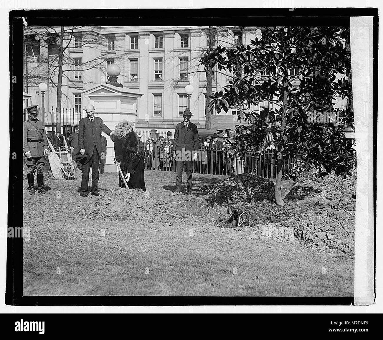 This photograph shows Mrs. Harding, wife of U.S. President Warren G ...
