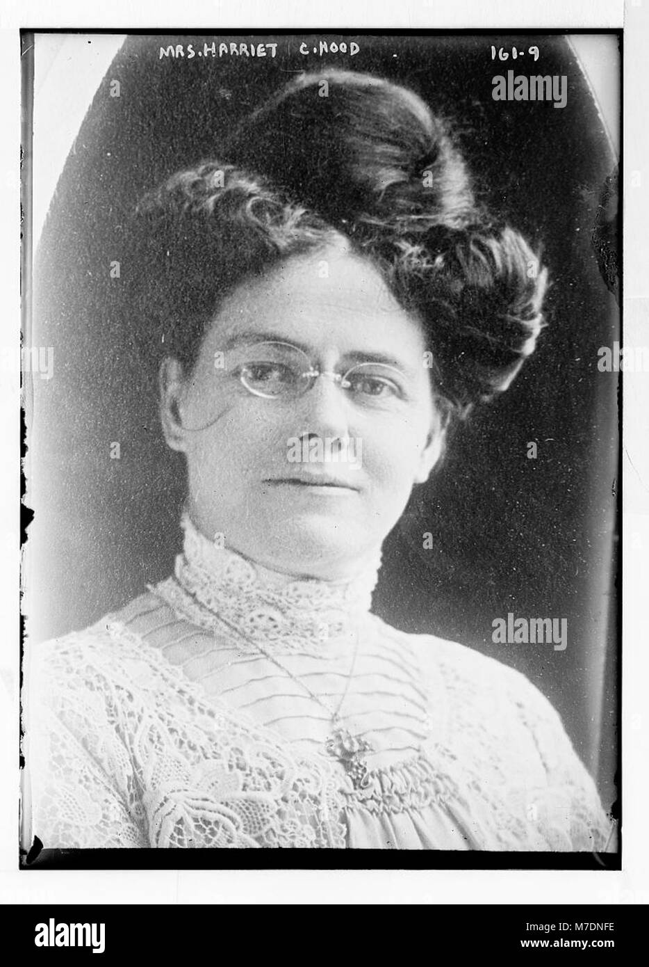 This portrait bust represents Mrs. Harriet C. Hood, capturing her ...