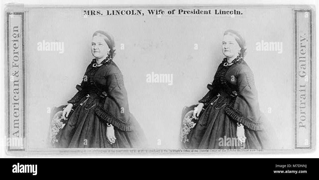 A portrait of Mary Todd Lincoln, wife of President Abraham Lincoln ...