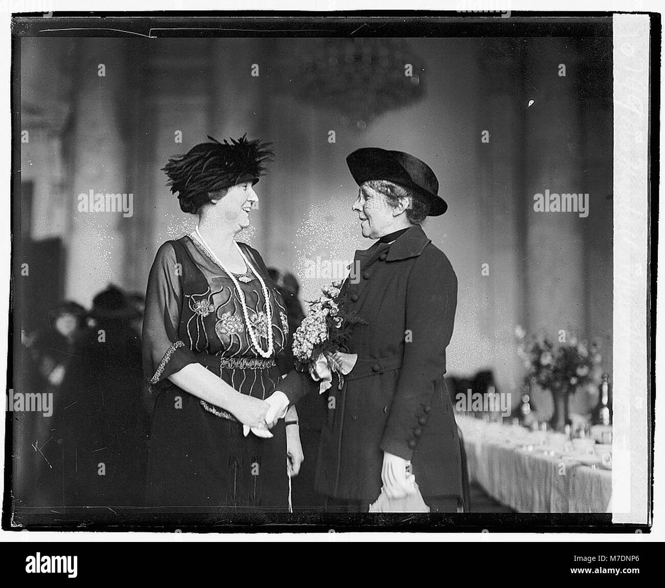 The photograph shows Mrs. Marshall and Mrs. Harding on December 7, 1920 ...