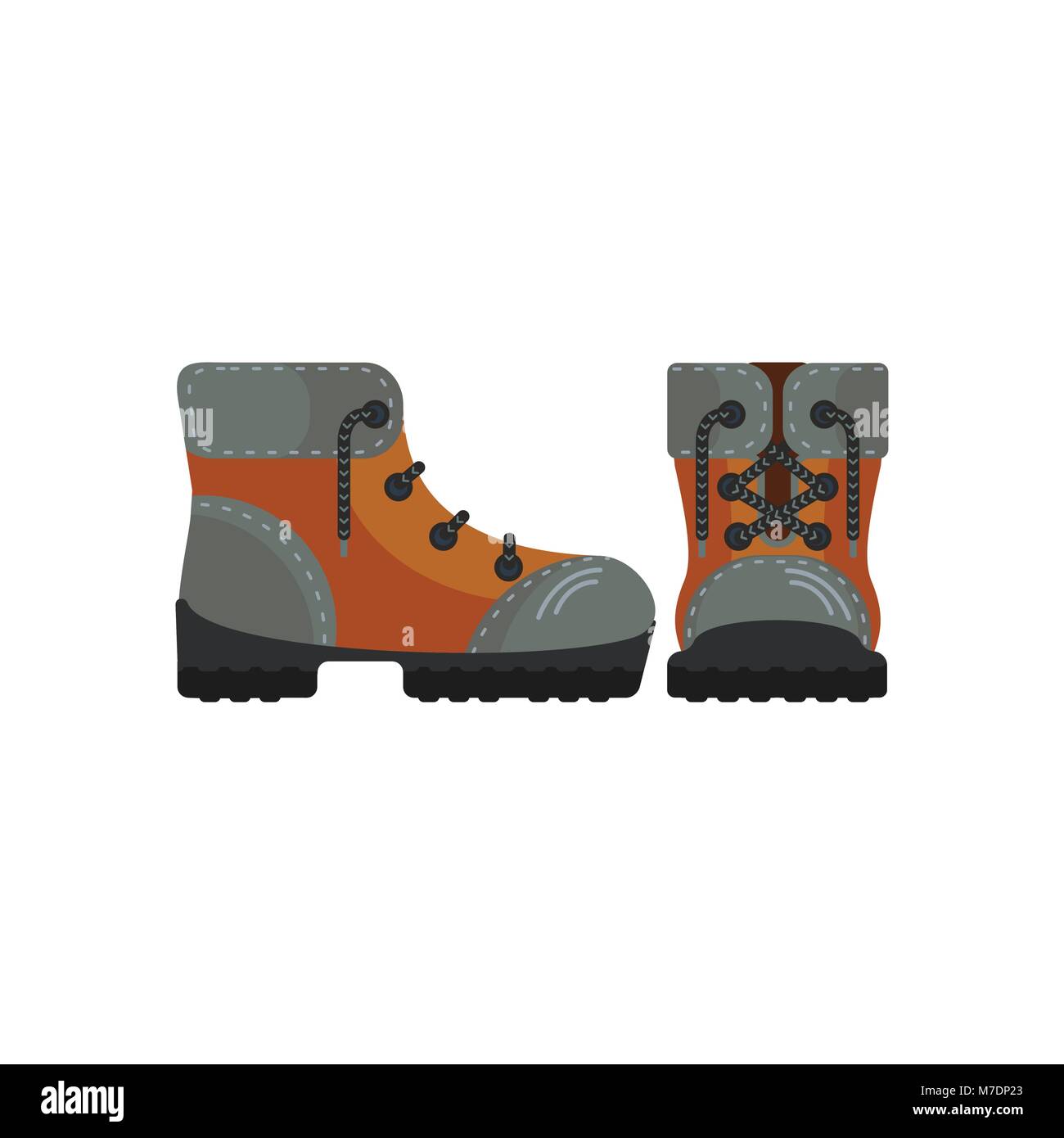 High black leather boots Stock Vector Images - Alamy