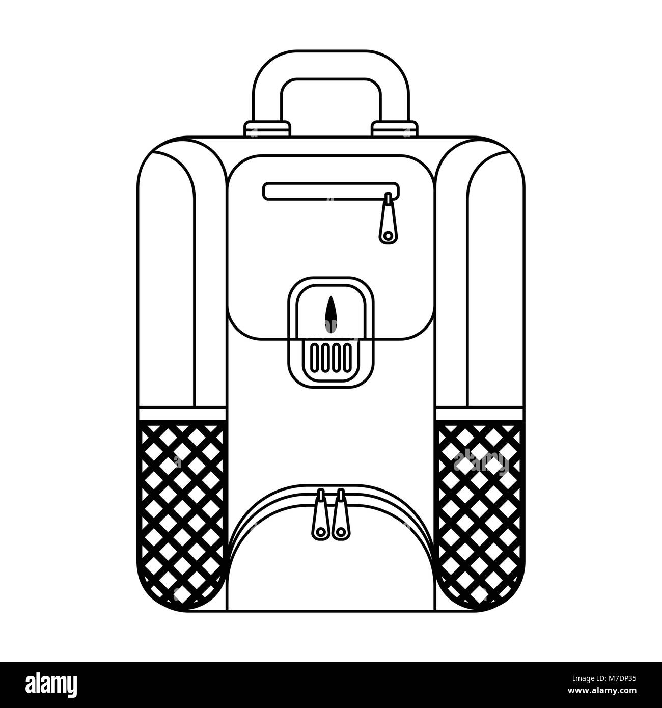 travel bagpack outline Stock Vector Image & Art - Alamy