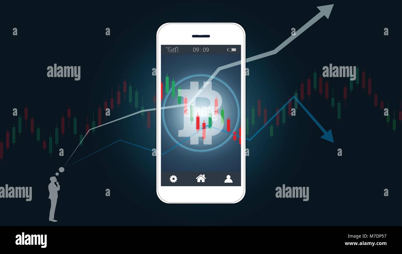 Bitcoin analysis screen in Stock Vector Images - Alamy