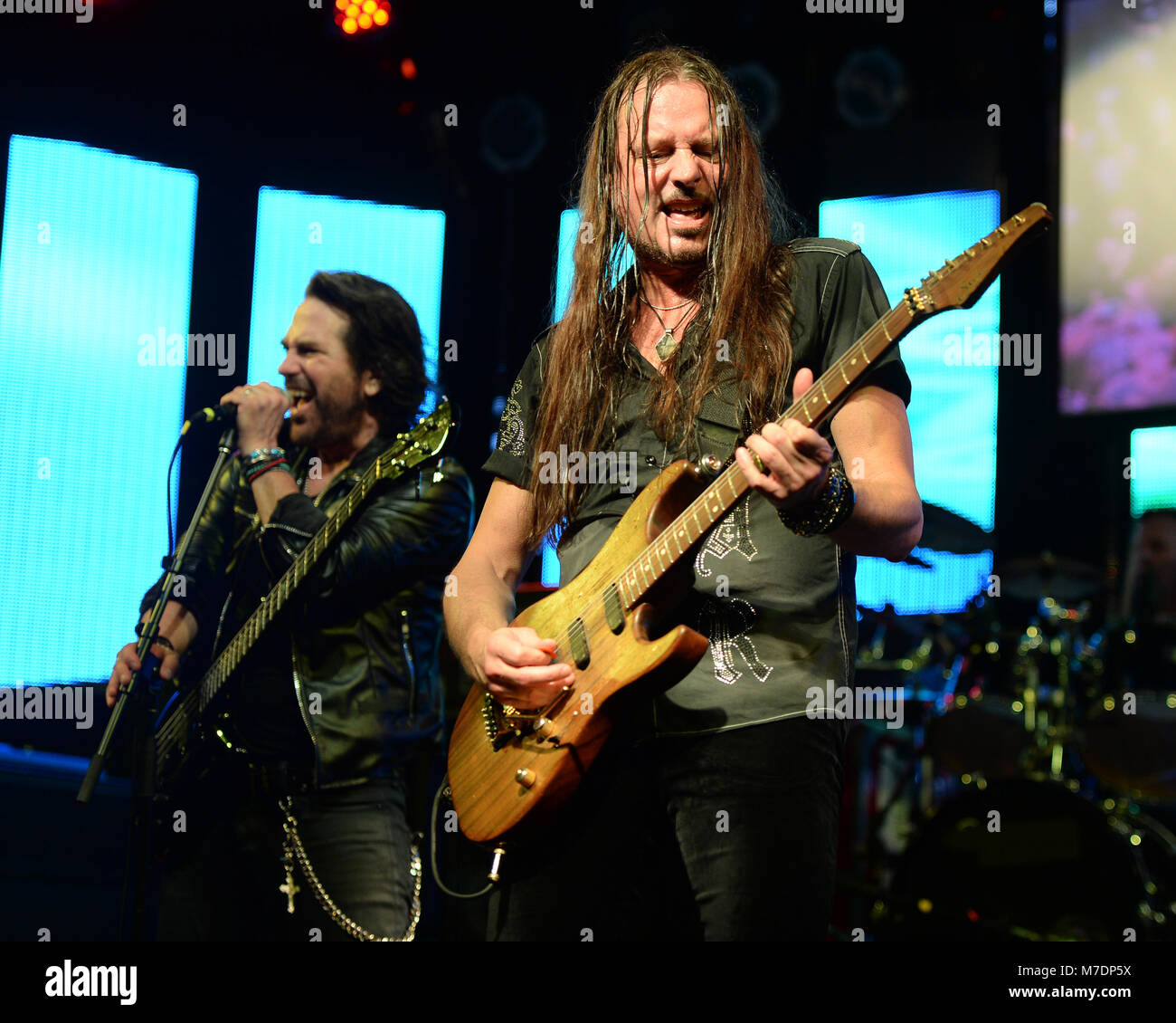 FORT LAUDERDALE FL - JULY 3: Kip Winger and Reb Beach of Winger perform ...