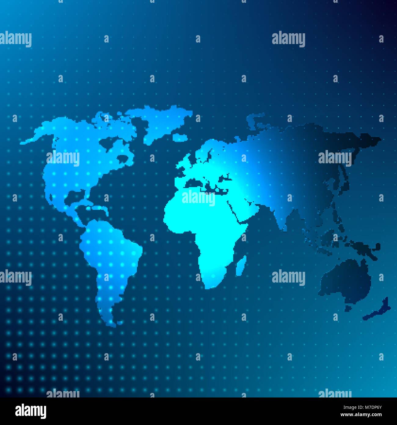 world map abstract blue Stock Vector Image & Art - Alamy