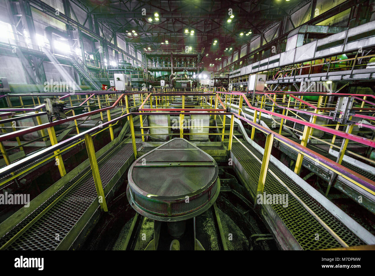 inside view of industrial interior of old factory Stock Photo - Alamy