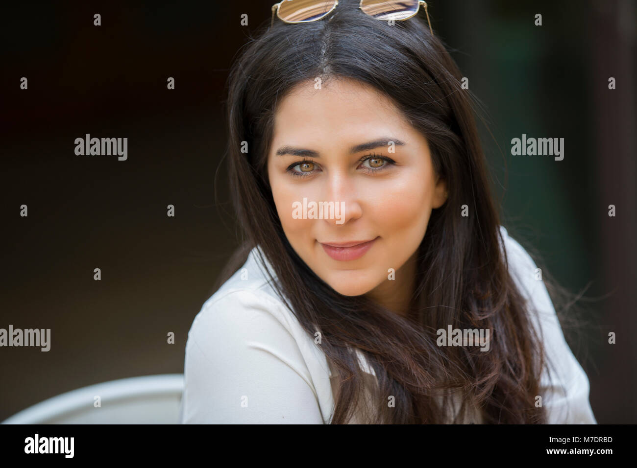 Beautiful Arab woman smiling Stock Photo - Alamy