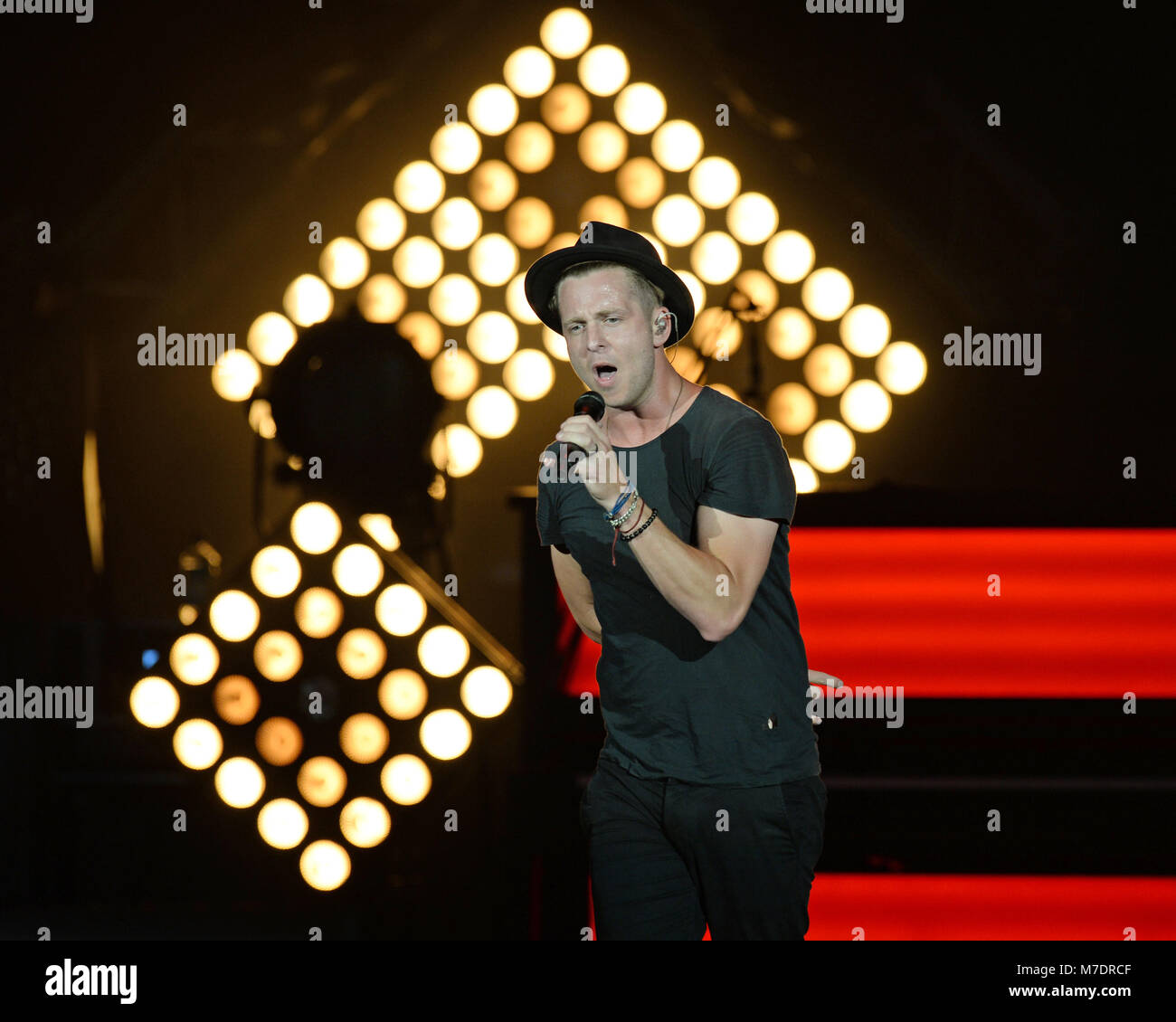 WEST PALM BEACH - AUGUST 17: Ryan Tedder of One Republic performs at ...