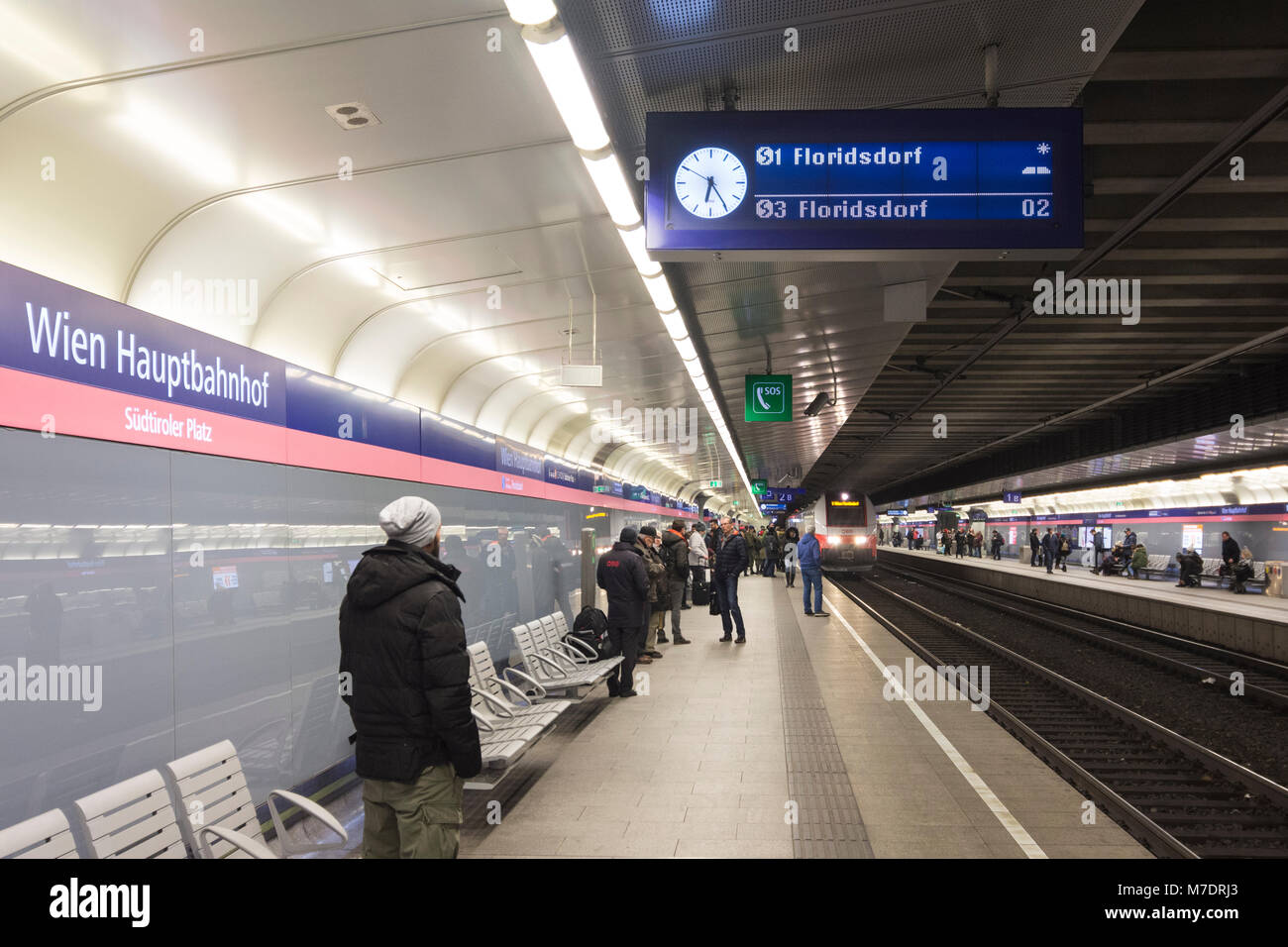 Wien, Vienna: main station Hauptbahnhof, underground station, S-Bahn ...