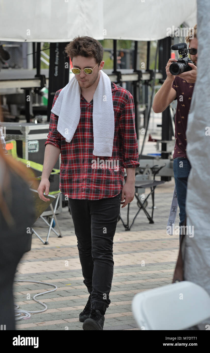 SUNRISE, FL - DECEMBER 21: Jake Roche and his bandmates Danny Wilkin ...