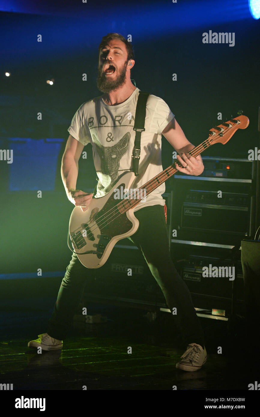 FORT LAUDERDALE, FL - NOVEMBER 24: Deon Rexroat of Anberlin performs at ...