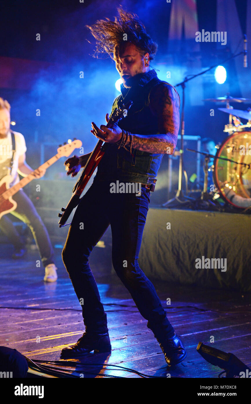 FORT LAUDERDALE, FL - NOVEMBER 24: Joseph Milligan of Anberlin performs ...