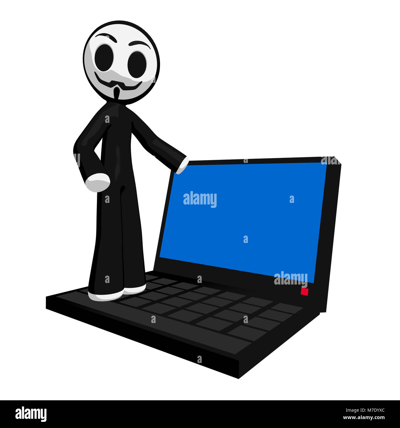 Anonymous mask computer Cut Out Stock Images & Pictures - Alamy