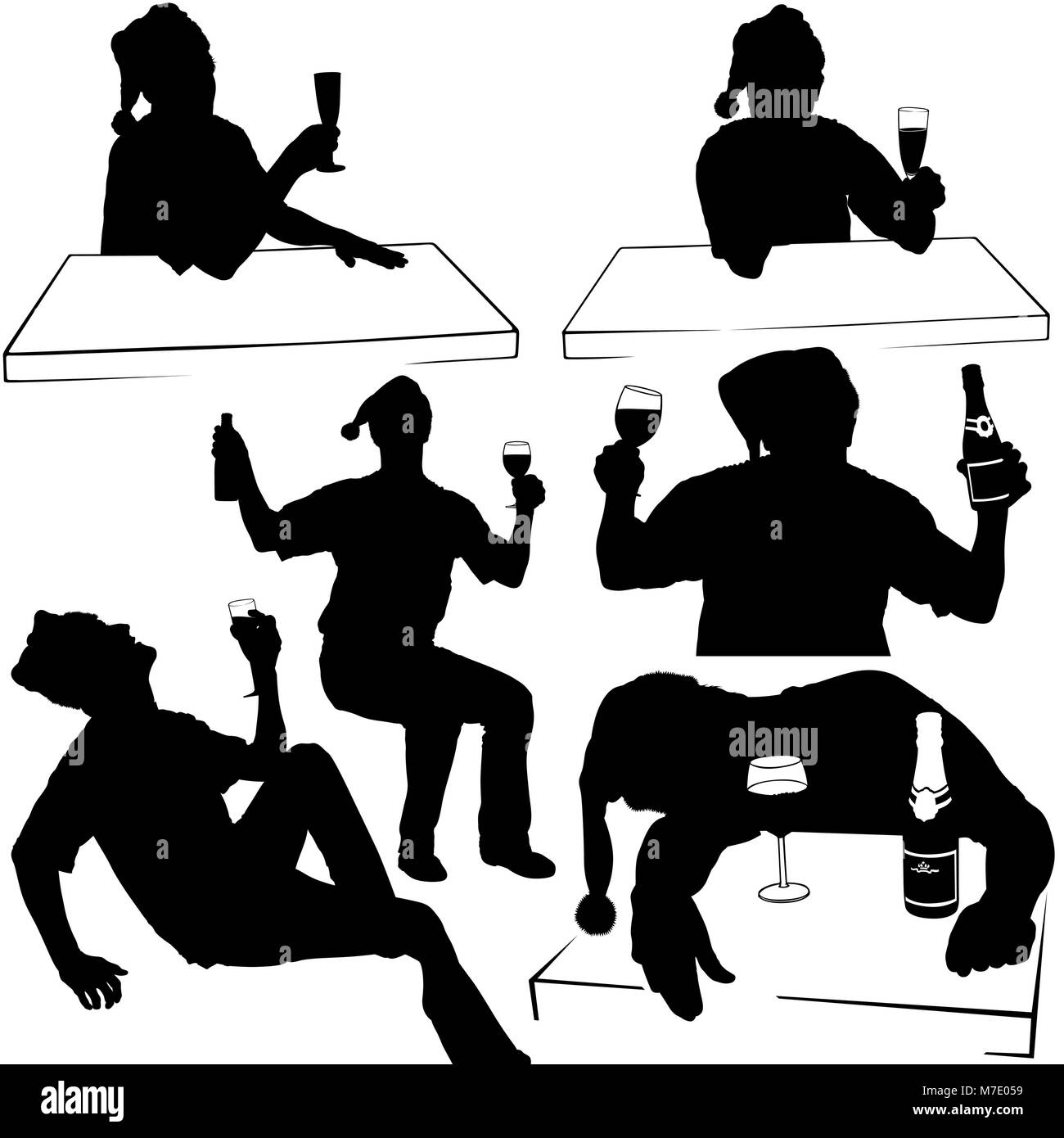 Drinking santa Black and White Stock Photos & Images - Alamy