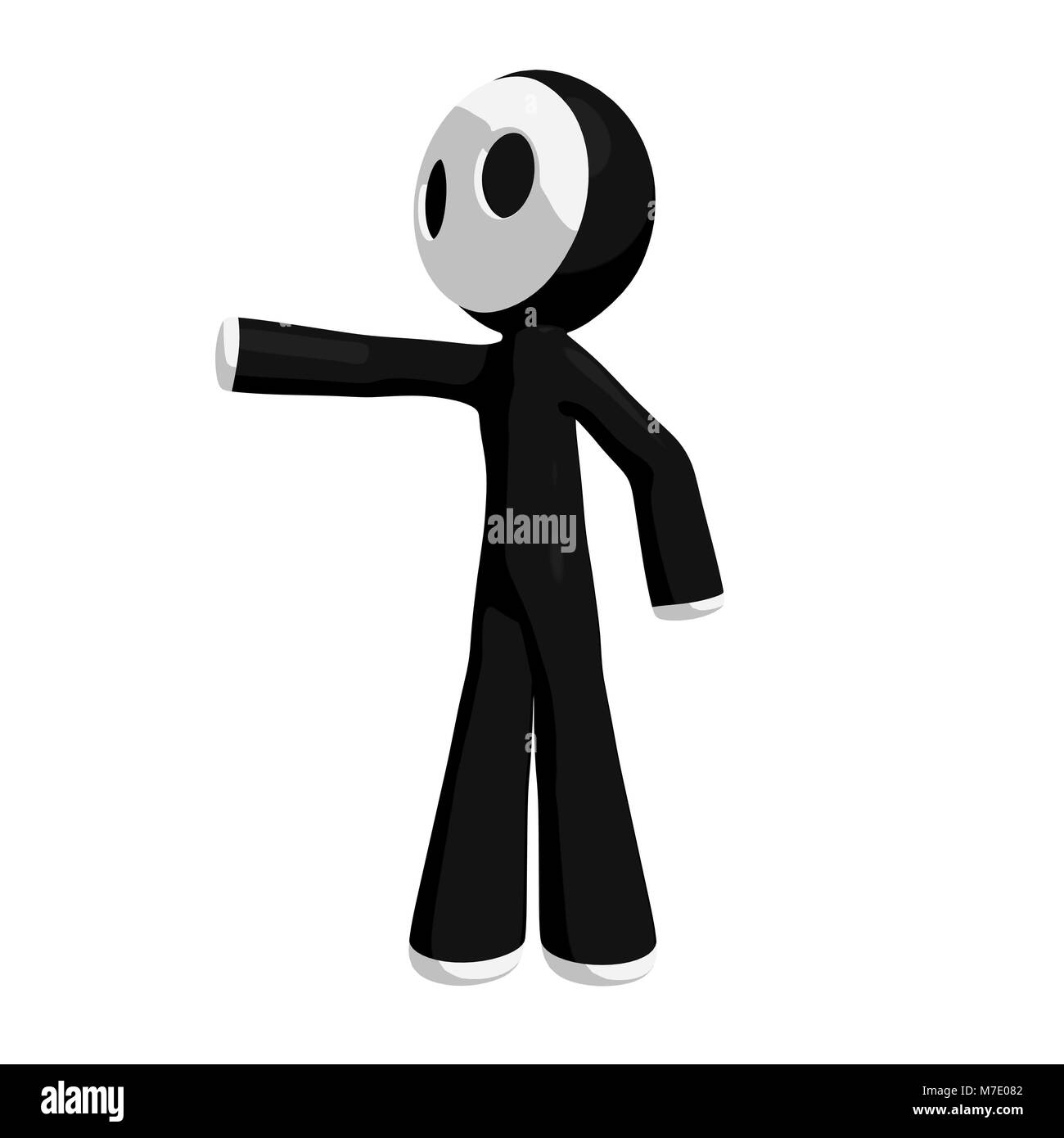 Character mascot pointing to his right Stock Photo - Alamy