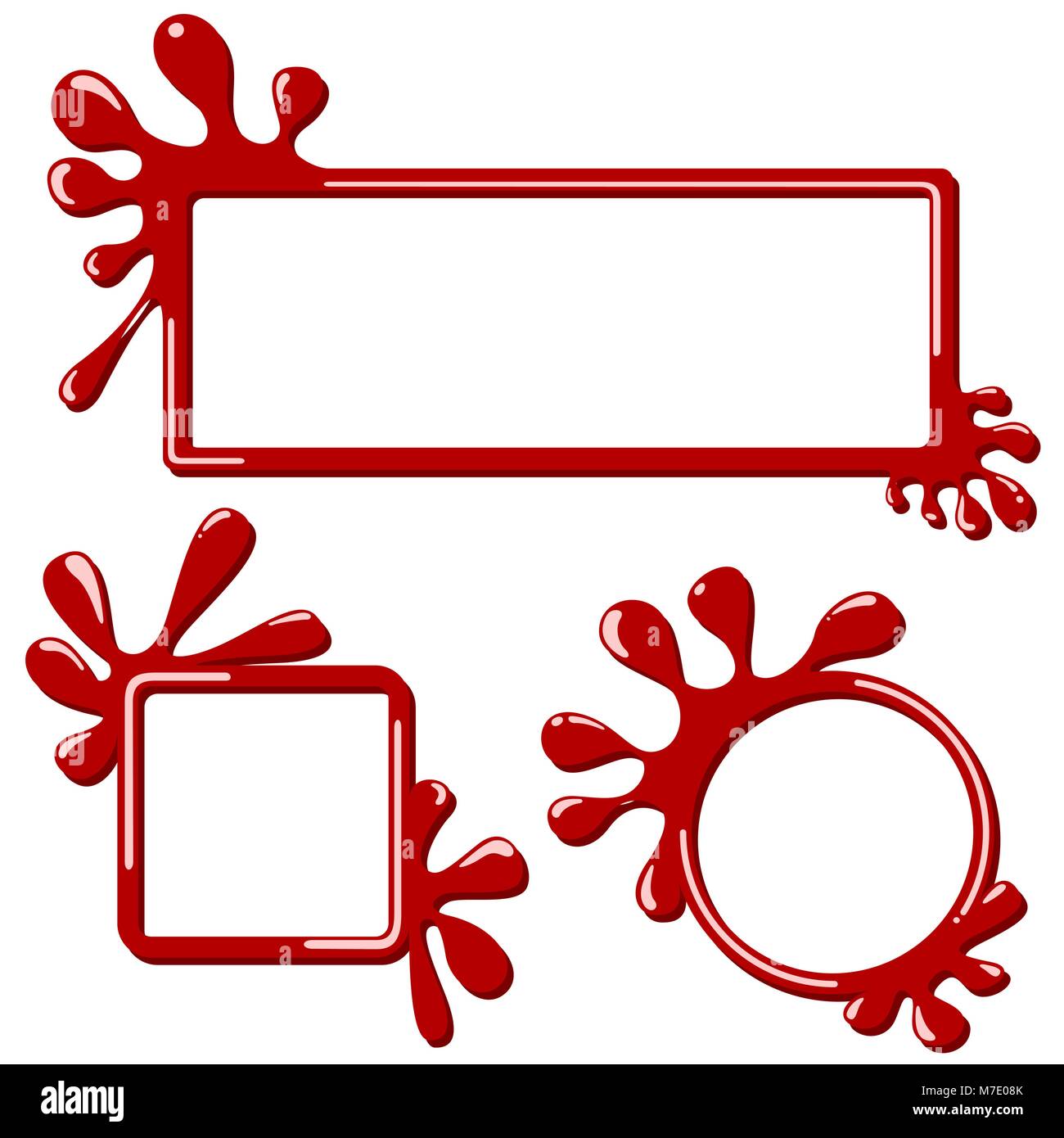 Red Ink Splash Banner Stock Vector Image & Art - Alamy