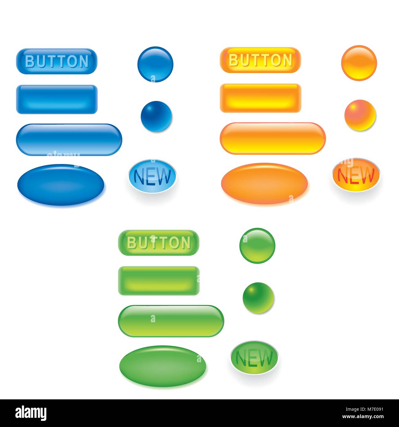 Orange glassy icon buttons Stock Vector Images - Alamy