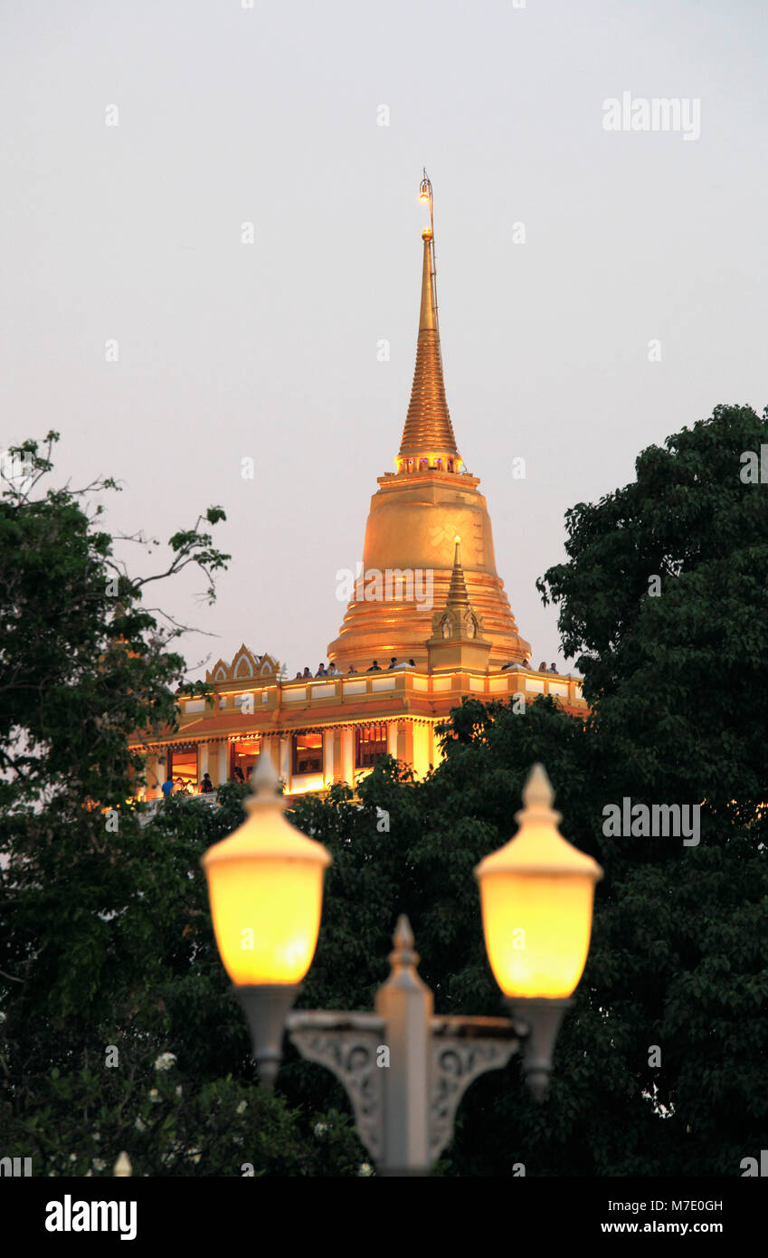 Thailand, Bangkok, Golden Mount Temple Stock Photo - Alamy