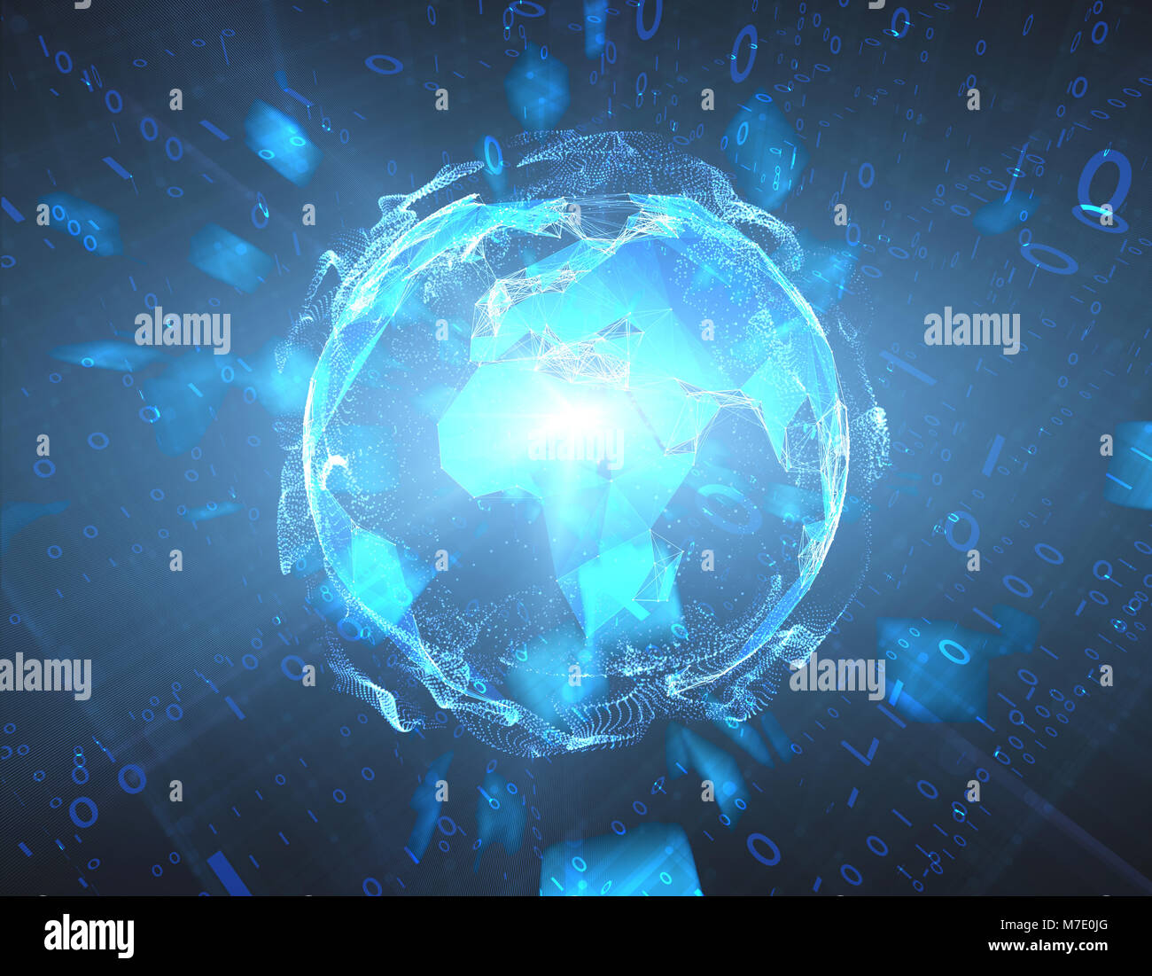 Future Digital Internet Technology, Network Connection, Data ...