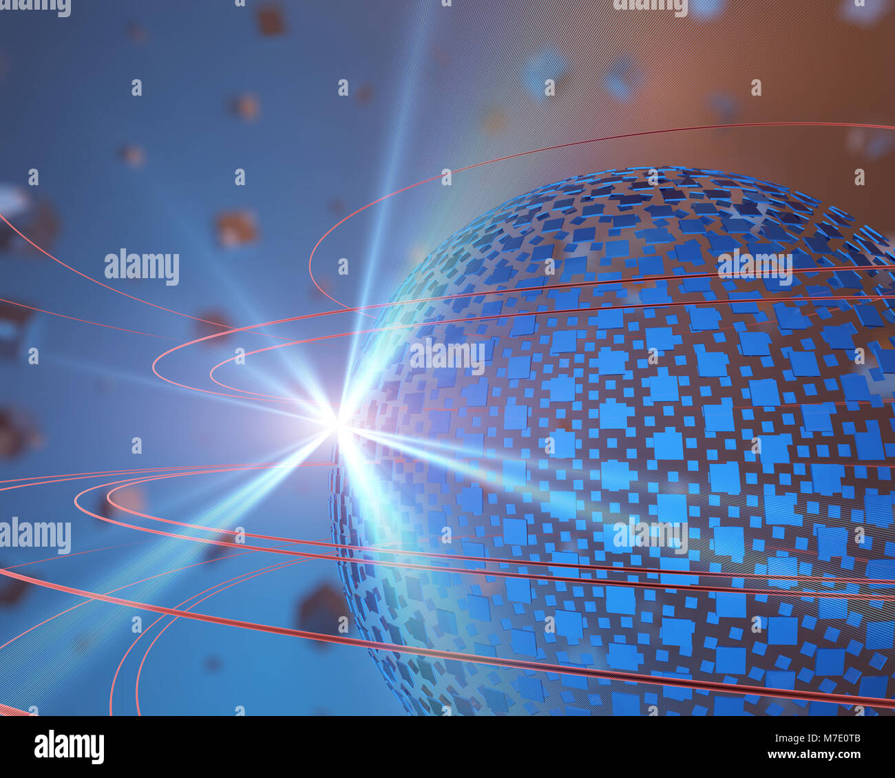 Future Digital Internet Technology, Network Connection, Data ...