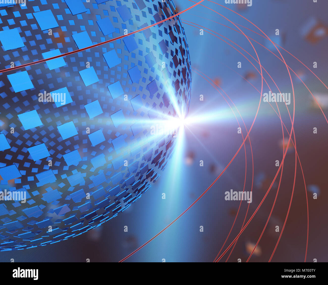 Future Digital Internet Technology, Network Connection, Data ...
