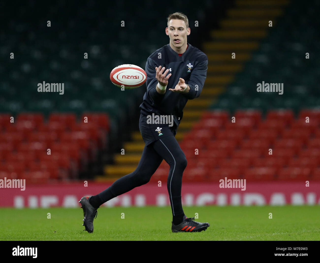 Wales Liam Williams during the captain's run at the Principality ...