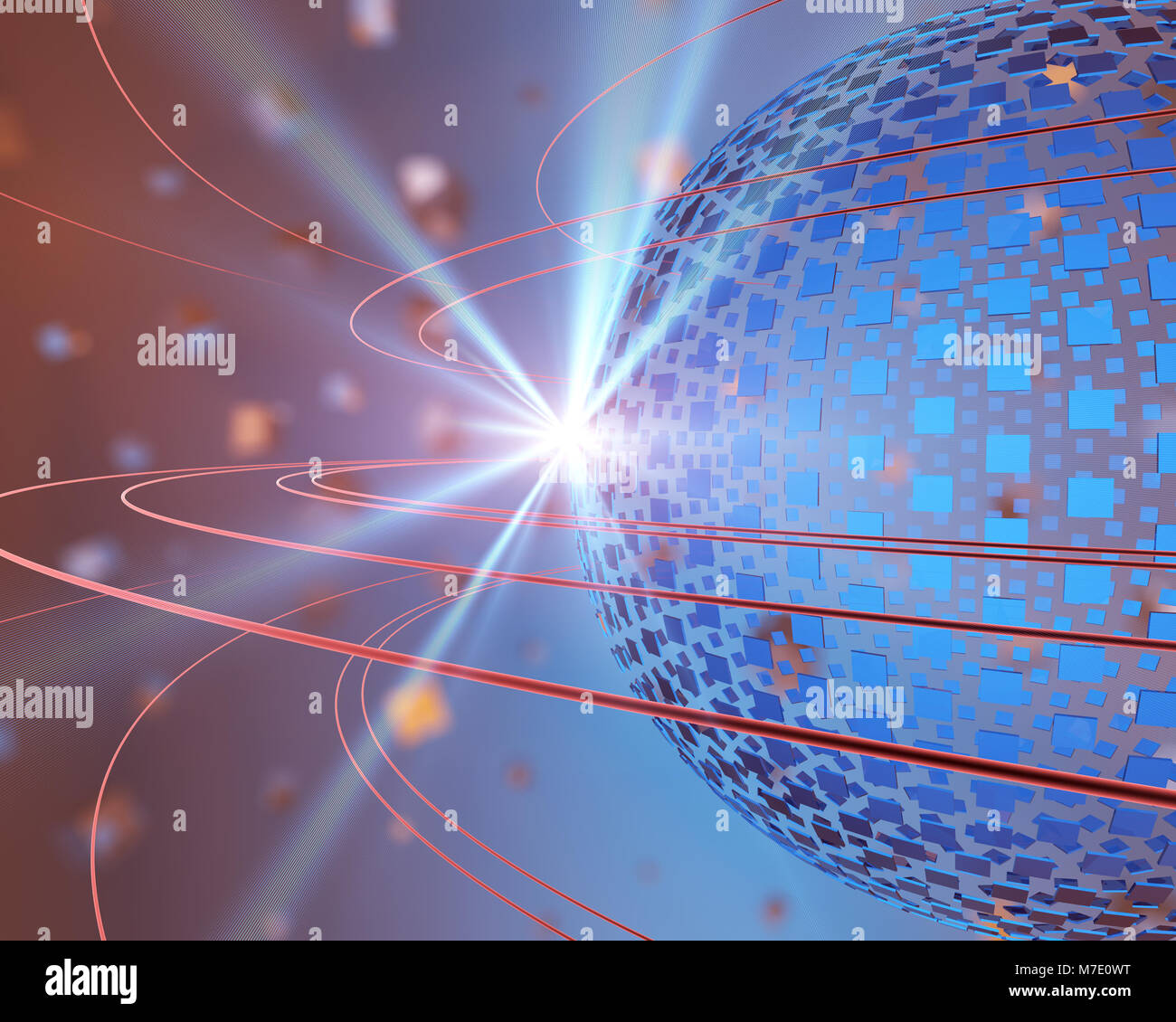 Future Digital Internet Technology, Network Connection, Data ...