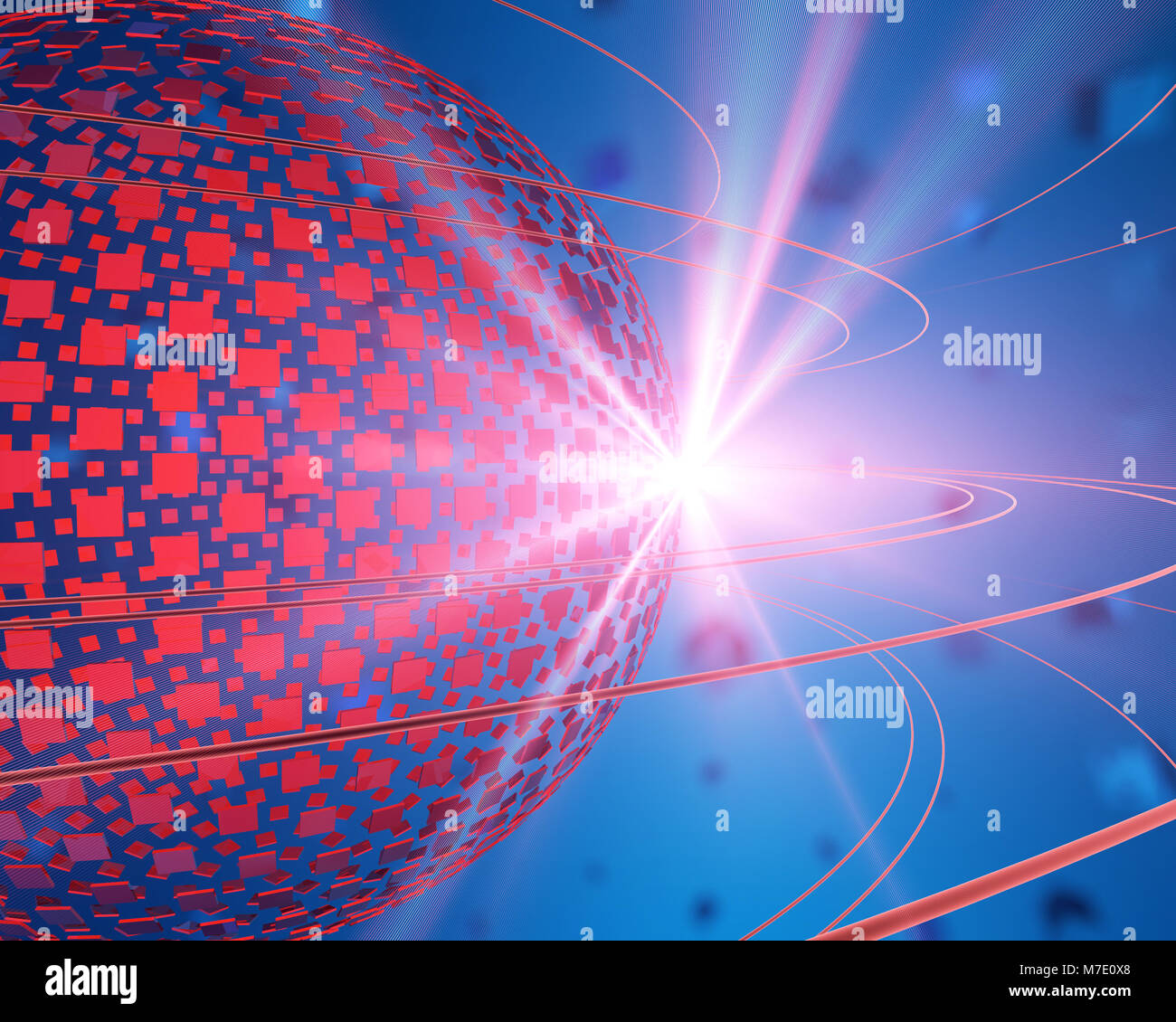 Future Digital Internet Technology, Network Connection, Data ...